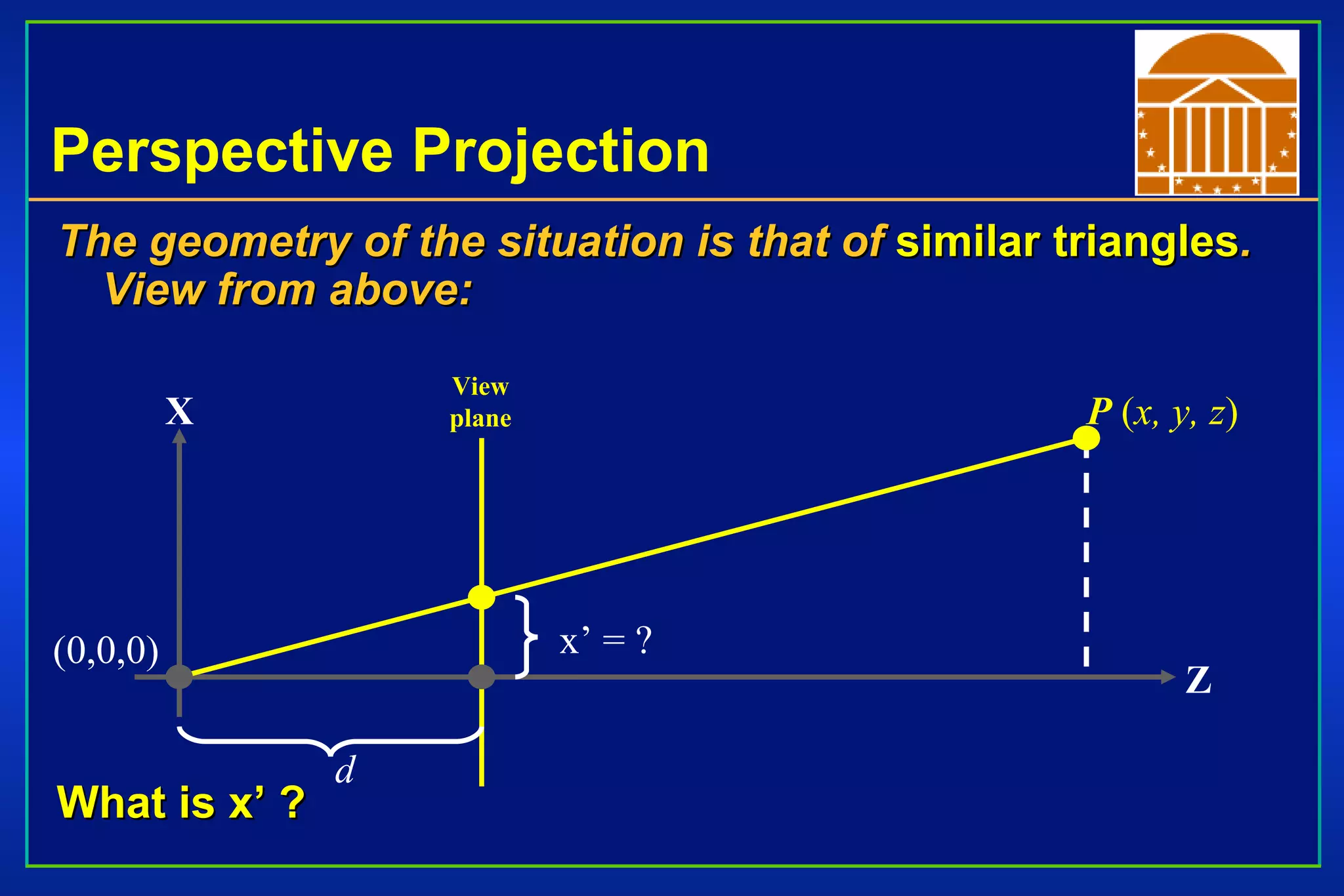 Lecture 11 Perspective Projection | PPT