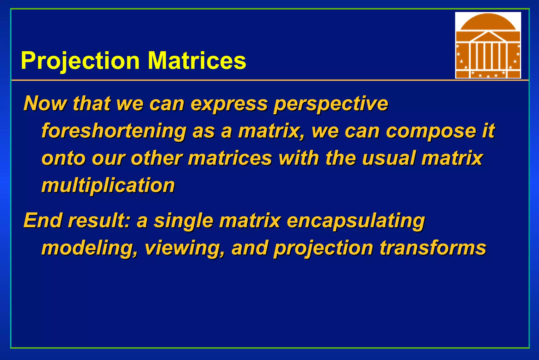 Lecture 11 Perspective Projection | PPT