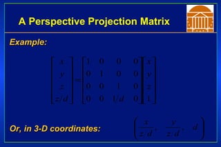 Lecture 11 Perspective Projection | PPT