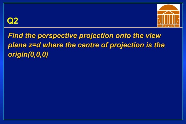 Lecture 11 Perspective Projection | PPT