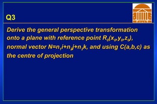 Lecture 11 Perspective Projection | PPT