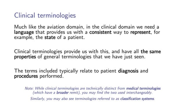 Principles of Health Informatics: Representing medical knowledge | PPT