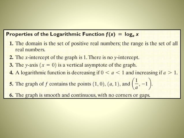 Lecture 11 sections 4.3-4.4 logarithmic functions | PPT