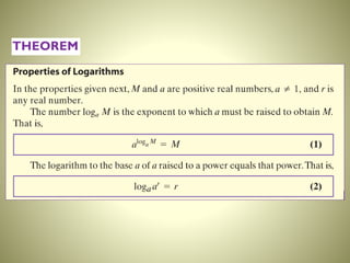 Lecture 11 sections 4.3-4.4 logarithmic functions | PPTX