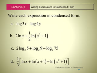 Lecture 11 sections 4.3-4.4 logarithmic functions | PPTX