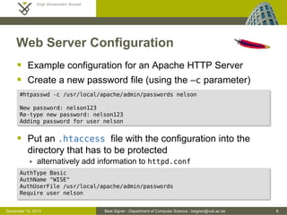 Security, Privacy and Trust - Lecture 11 - Web Information Systems (4011474FNR) | PPT