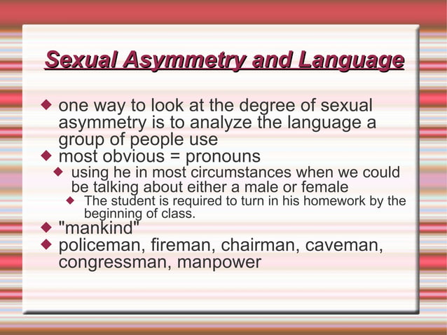 Lecture 11 Sex And Gender Ppt