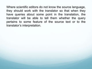 Revising and editing translated texts; content editing | PPTX