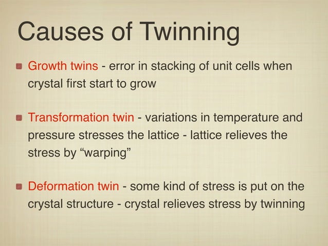 Lecture11 twins-defects-creep | KEY | Chemistry | Science