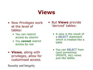Views and security | PPT