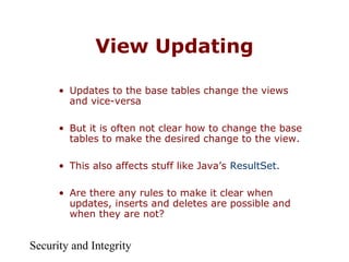 Views and security | PPT