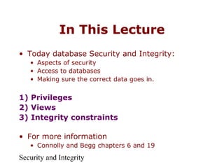 Views and security | PPT