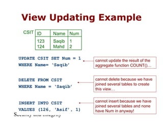 Views and security | PPT