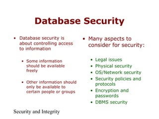 Views and security | PPT