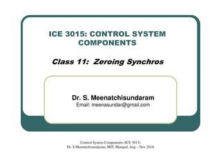 Lecture 11 zeroing synchros | PDF