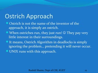 Lecture 11,12 and 13 deadlocks | PPT | Operating Systems | Computer ...