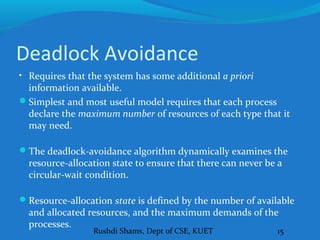 Lecture 11,12 and 13 deadlocks | PPT | Operating Systems | Computer ...