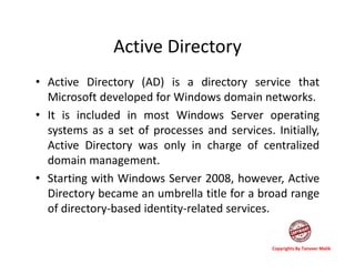 Lecture 11 active directory | PDF