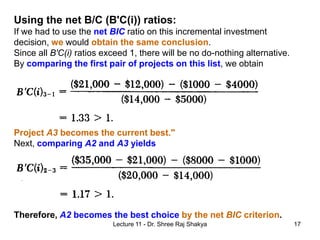 Lecture 11 benefit cost analysis | PDF