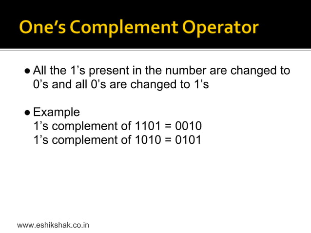 Lecture 11 bitwise_operator | PDF