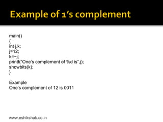 Lecture 11 bitwise_operator | PDF