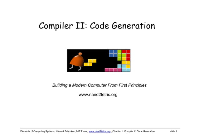 Lecture 11 compiler ii | PPT Lecture 11 compiler ii | PPT