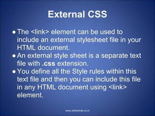 Lecture 11 css_inculsion | PPT