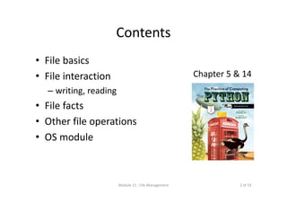 Lecture 11 file management | PDF