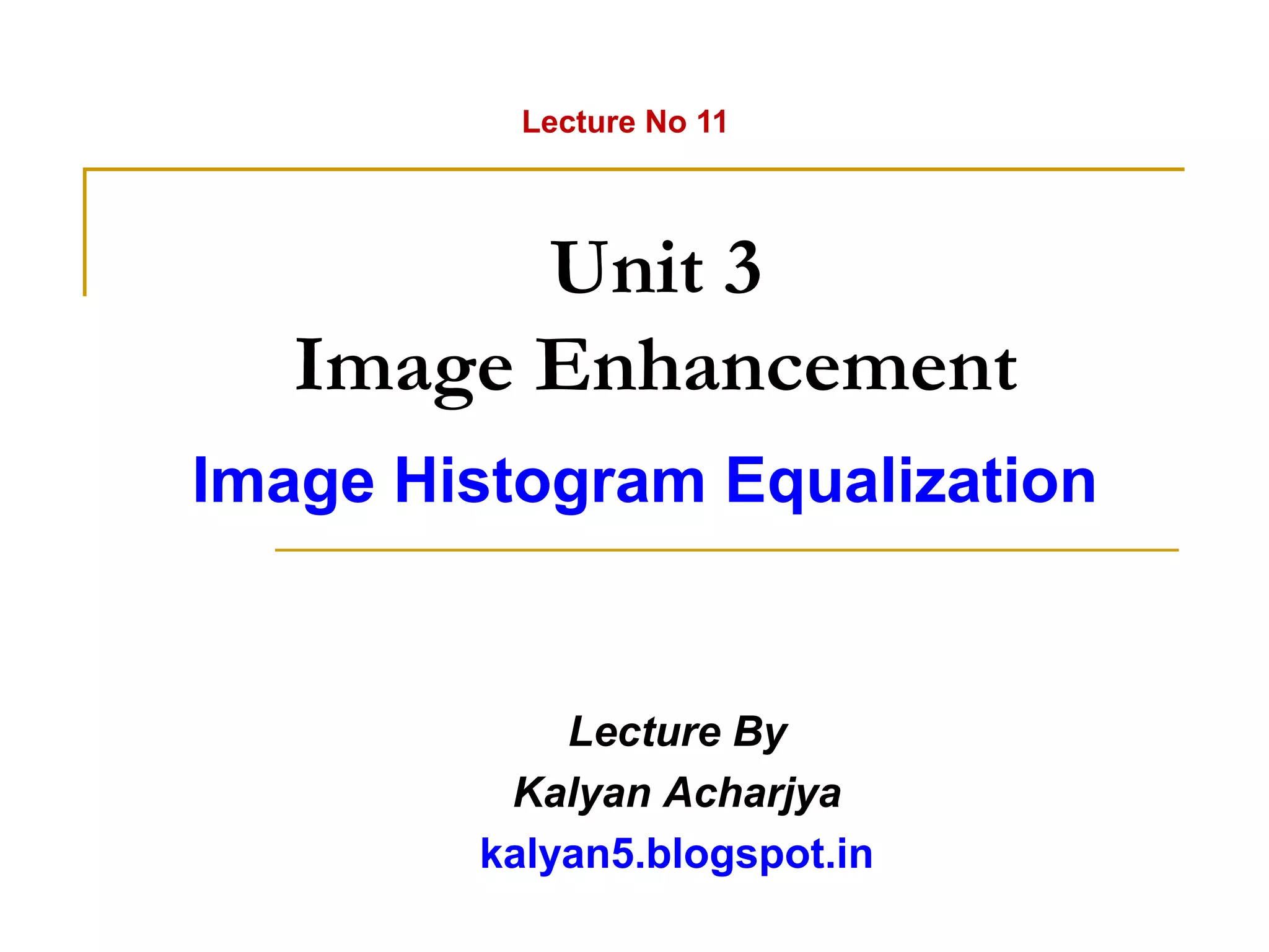 Histogram Equalization | PPTX