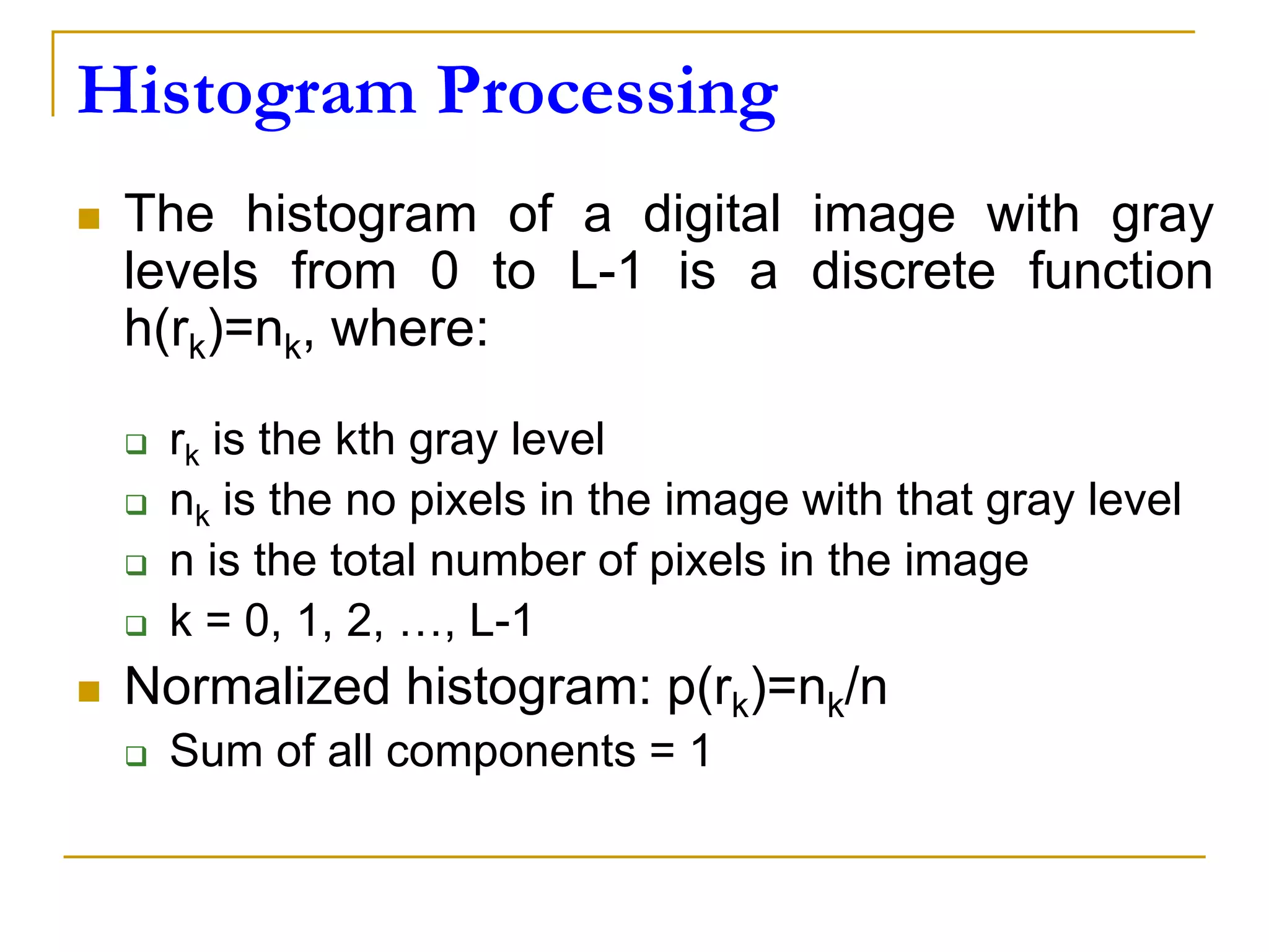 Histogram Equalization | PPTX