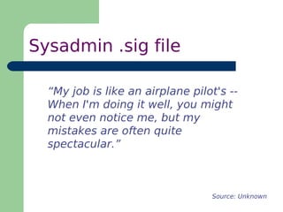 Lecture1 1 intro-sysadmin | PDF