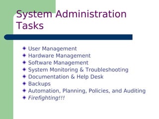 Lecture1 1 intro-sysadmin | PDF