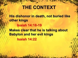 Lecture 11; Isaiah 14 | PPTX