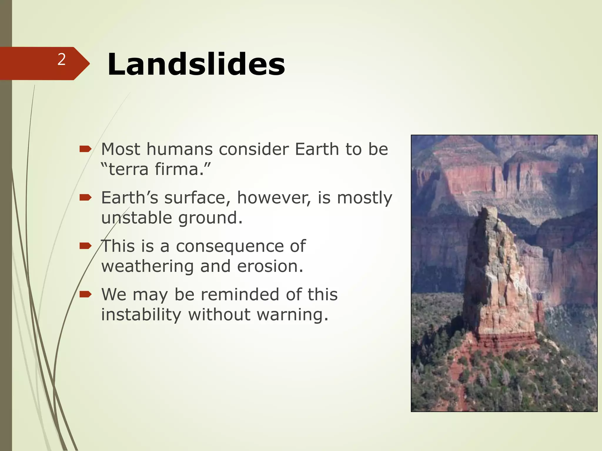 Lecture 11 landslides | PPTX
