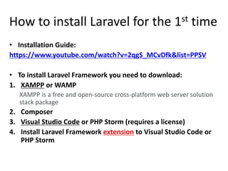 Lecture11_LaravelGetStarted_SPring2023.pdf | Databases | Computer Software and Applications