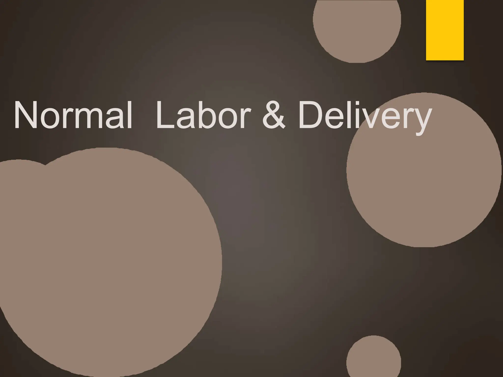 NORMAL LABOR & DELIVERY-Reproductive Health | PPTX