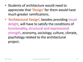 Lecture 11 objectives of design unformatted | PPT