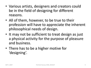 Lecture 11 objectives of design unformatted | PPT