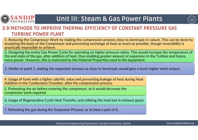 Lecture 11_PPE_Unit 3: Steam and Gas Power Plants | PPT