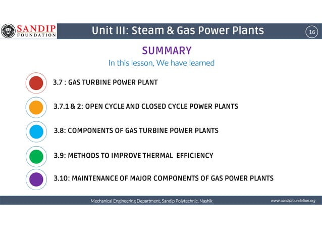 Lecture 11_PPE_Unit 3: Steam and Gas Power Plants | PPT