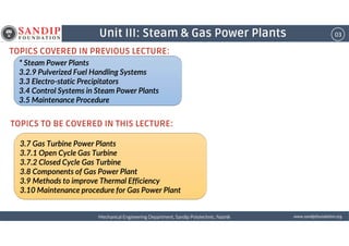 Lecture 11_PPE_Unit 3: Steam and Gas Power Plants | PPT