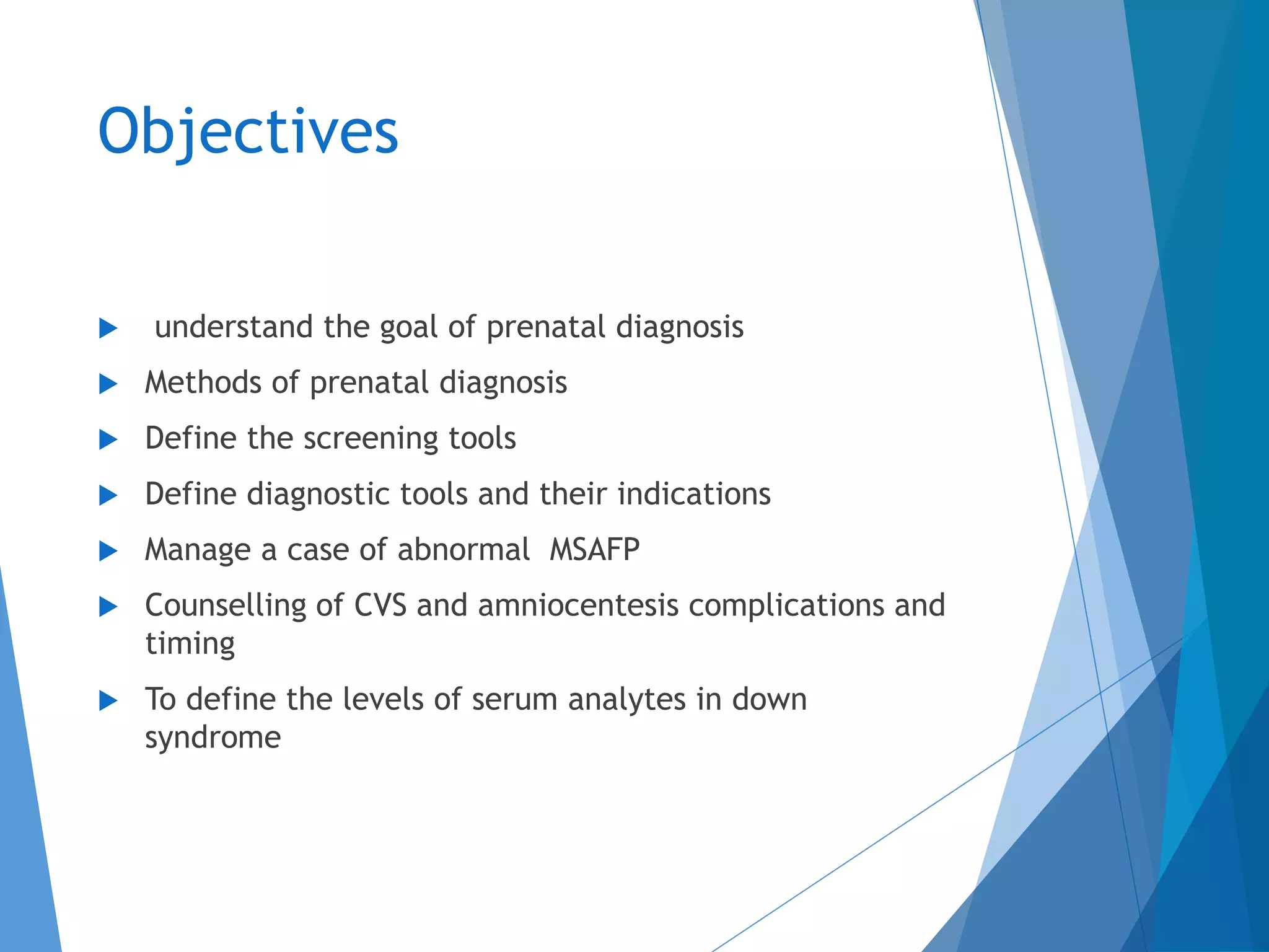 Lecture 11 Prenatal diagnosis | PPTX
