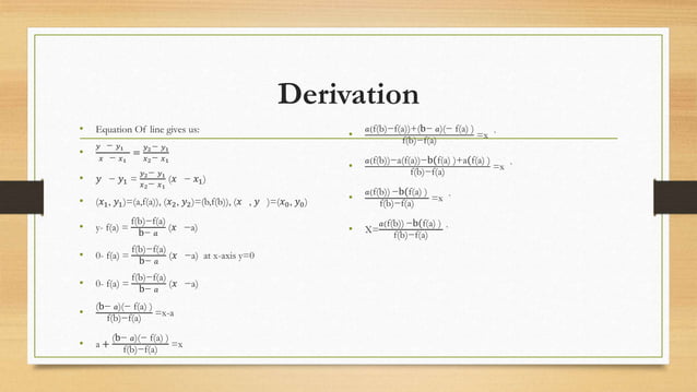 False Point Method / Regula falsi method | PPTX