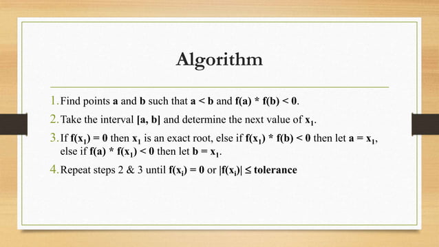 False Point Method / Regula falsi method | PPTX