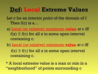 Lecture 11(relative extrema) | PPT