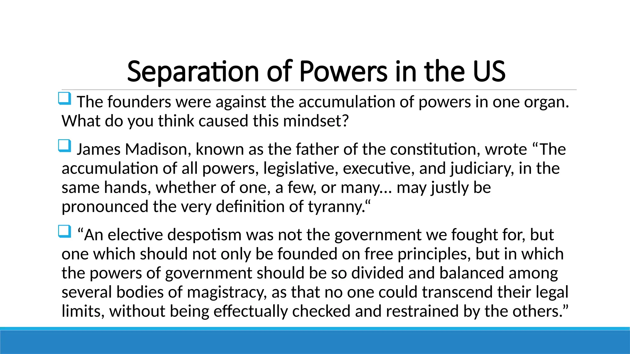 Lecture 11 Separation of Powers.pptx law | PPTX