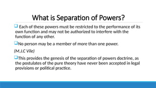 Lecture 11 Separation of Powers.pptx law | PPTX
