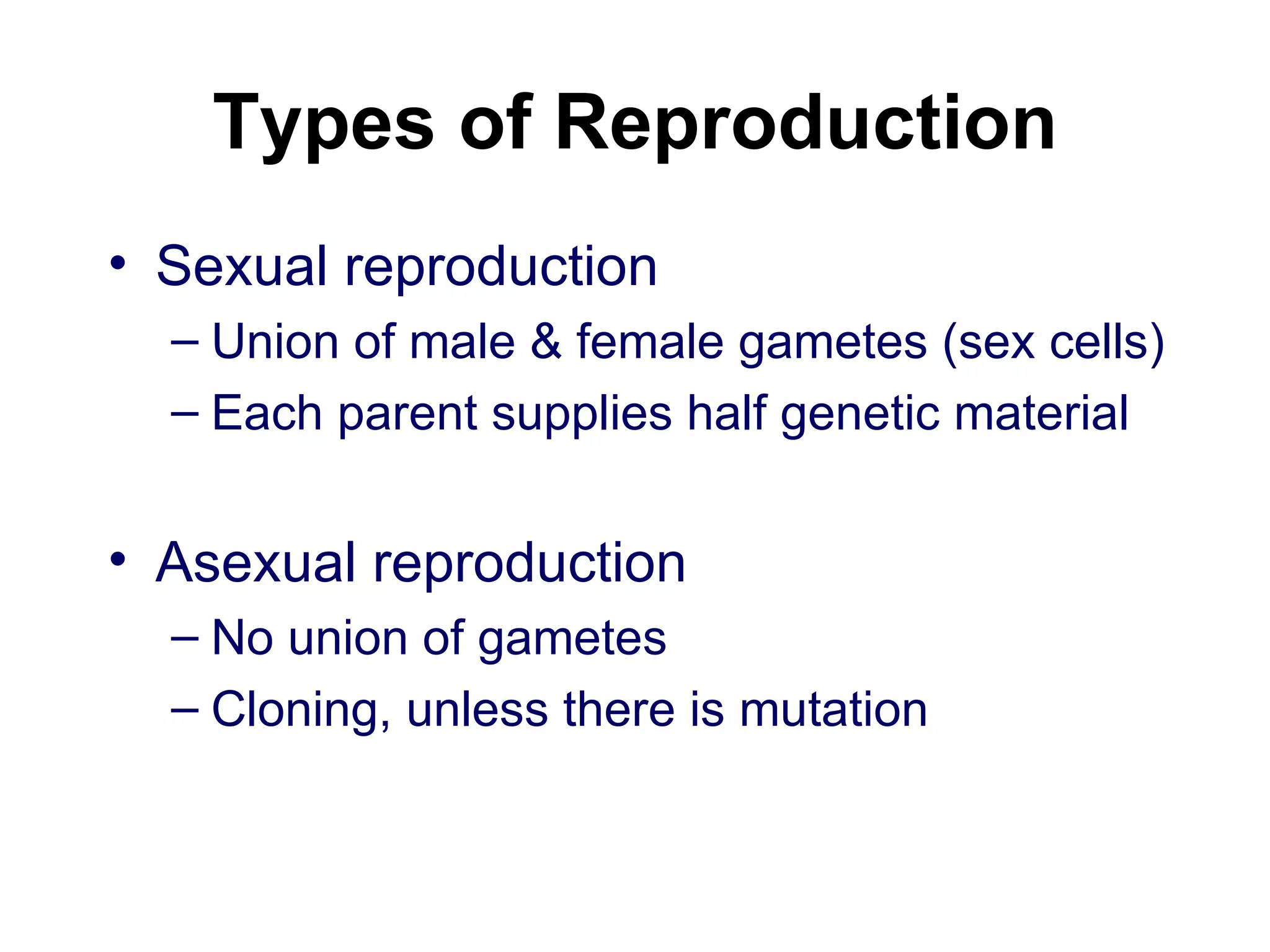 Sex Reproduction and development | PPT