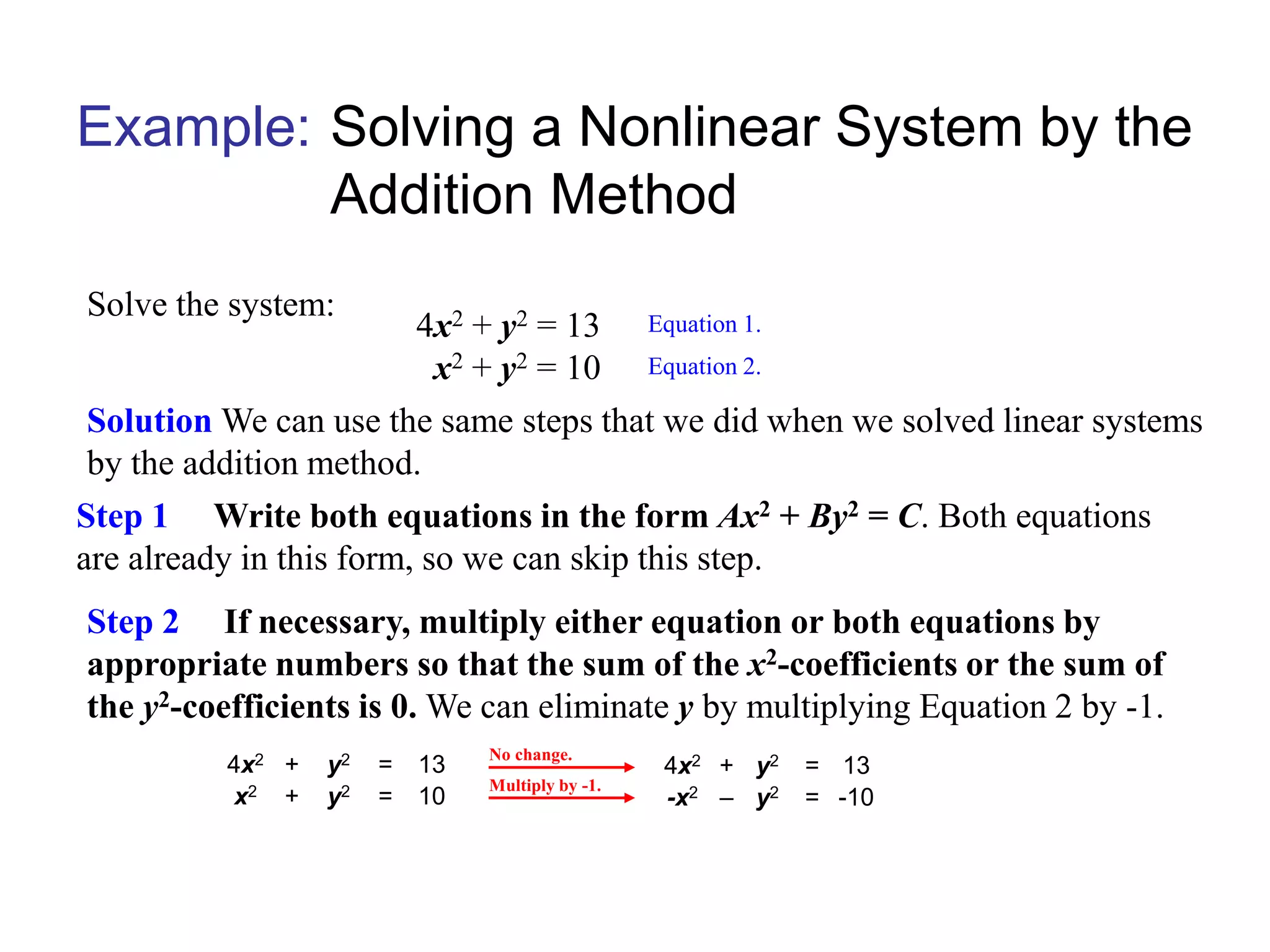 Lecture 11 systems of nonlinear equations | PPTX