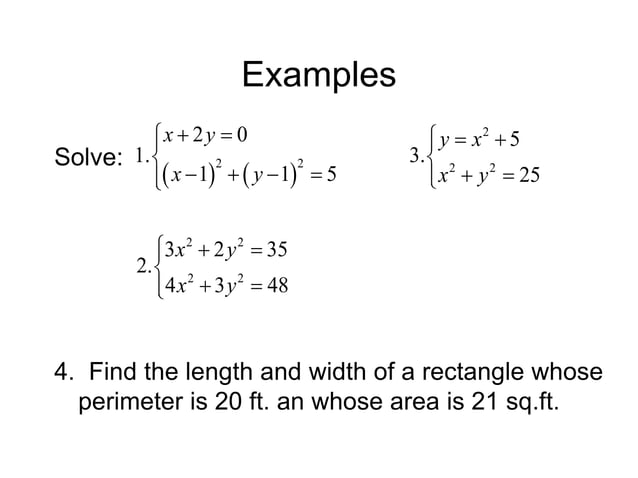 Lecture 11 systems of nonlinear equations | PPTX | Physics | Science